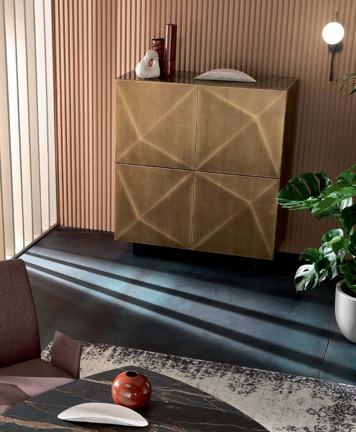 Cubric, madia o credenza con ante a diamante - Riflessi