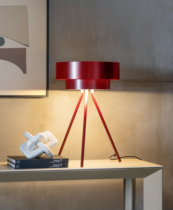 Planet, Table lamp with painted metal frame - Riflessi