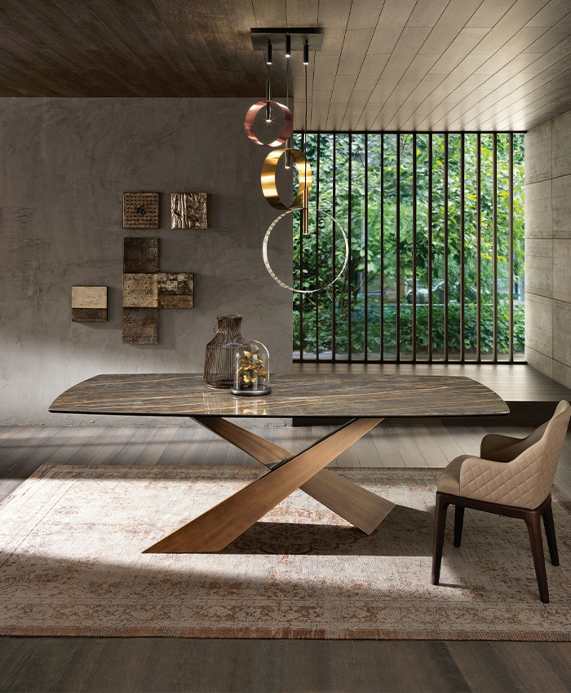 Tavolo Ceramica, design moderno, allungabile o fisso - Living, Riflessi