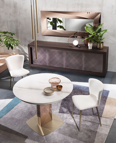 Sabino, table with ceramic top - Riflessi